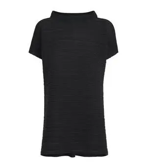 Issey Miyake Paper Bounce Knit T-shirt - Black