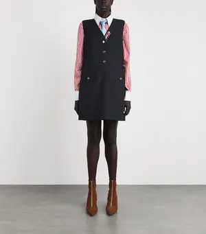 Thom Browne Virgin Wool Cardigan Mini Dress
