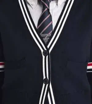 Thom Browne Cotton Sailboat Cardigan