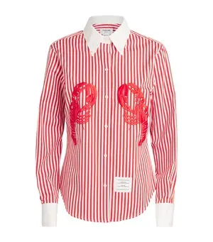 Thom Browne Stripe Lobster Shirt - Red
