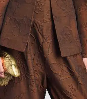 CHRISTIE BROWN Appliqué High-waisted Tapered Trousers
