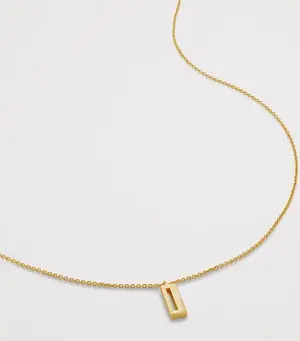 Monica Vinader Vermeil I Initial Necklace - Gold