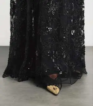 Zuhair Murad Embellished Whispering Bloom Kaftan Gown