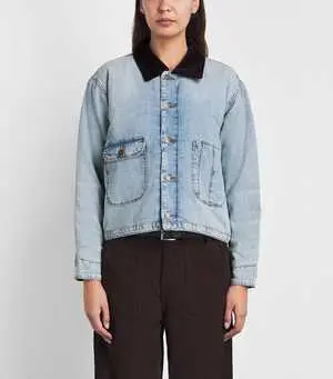 RE-DONE Corduroy-collar Canyon Denim Jacket