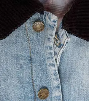 RE-DONE Corduroy-collar Canyon Denim Jacket