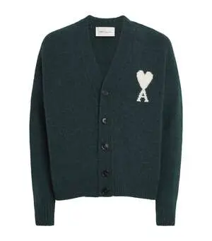 AMI Paris De Coeur Cardigan - Black