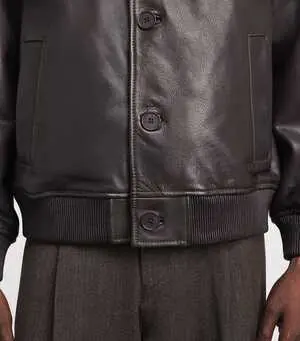 WAX LONDON Fitzroy Flight Leather Jacket