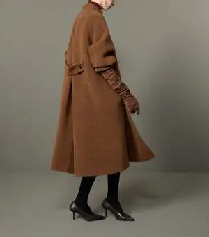 Max Mara Baby Llama-blend Cocoon Coat