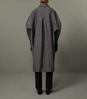 Max Mara Wool-blend Jacquard Cape Coat