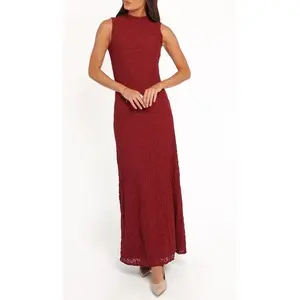PETAL & PUP Atlas Maxi Dress - Cabernet