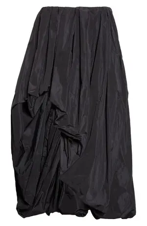 JIL SANDER Gathered Draped Skirt - Black