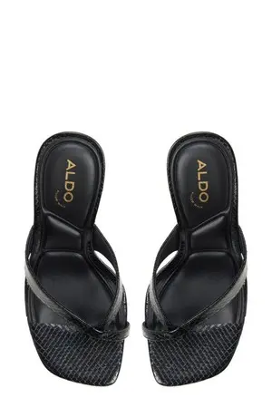 Aldo Haayssie Faux Leather Slide Sandal - Black