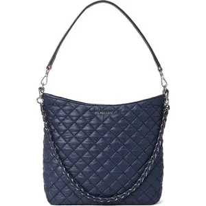 Mz Wallace Crosby Hobo Leather Trim - Navy