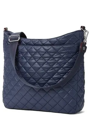 Mz Wallace Crosby Hobo Leather Trim - Navy