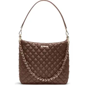 Mz Wallace Crosby Hobo Leather Trim - Walnut Brown