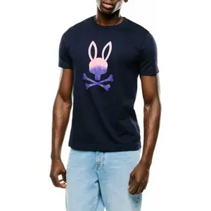 Psycho Bunny Raymond Embroidered Pima Cotton Graphic T-shirt - Baritone B