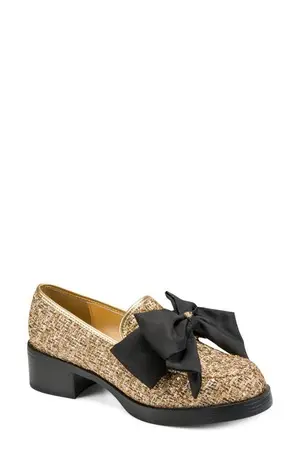 Karl Lagerfeld Paris Camilia Bow Loafer - Gold
