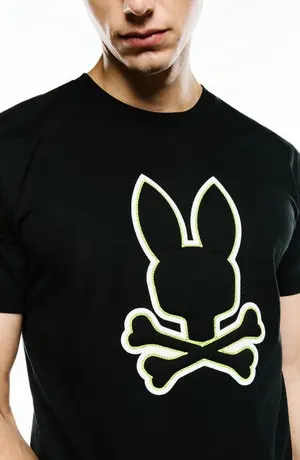 Psycho Bunny Bruno Embroidered Cotton Graphic T-shirt