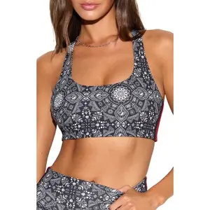 Spiritual Gangster Mandala Spirit Infinity Sports Bra - Black