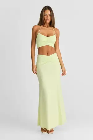 SASHA THERESE Rowan Maxi Skirt - Apple