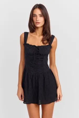 SASHA THERESE Goldie Mini Dress Black