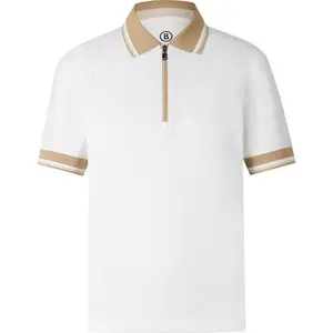 Bogner Laurina Functional Short-sleeved Top - White/camel