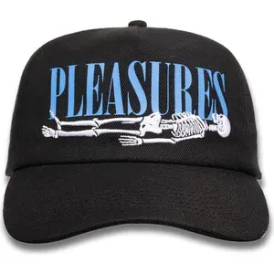 PLEASURES Bones Snapback Baseball Cap - Black