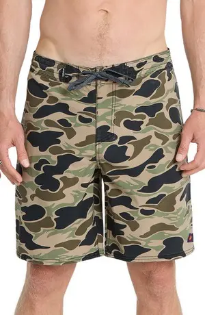 Quiksilver Saltwater Camouflage Print Board Shorts - Grape Leaf