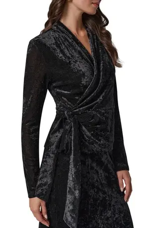 Donna Karan New York Velvet Wrap Top