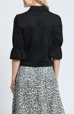 APNY Faux Suede Snap Front Jacket