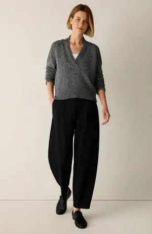 Eileen Fisher Pleated Wool Lantern Pants