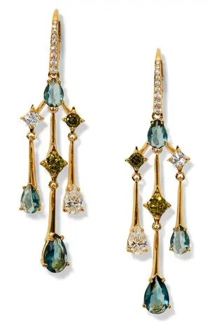 Nadri Hera Cubic Zirconia Chandelier Drop Earrings - Gold