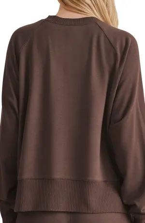 Splendid Lace Trim Sweatshirt