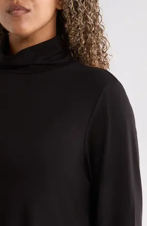 Eileen Fisher Turtleneck Long Sleeve Maxi Dress