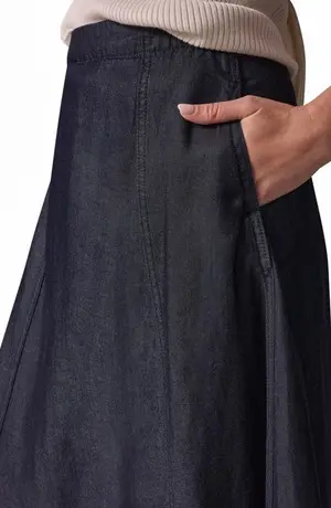 Donna Karan New York A-line Chambray Skirt