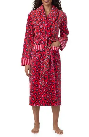 ROOM SERVICE Shawl Collar Long Robe Redmulti