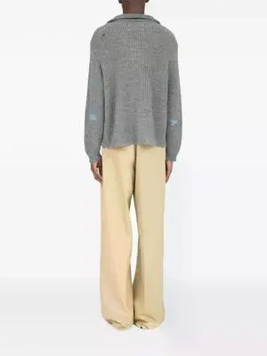MAISON MARGIELA Distressed Ribbed-knit Sweater