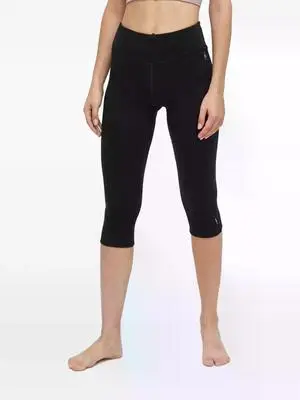 Smartwool Logo-embroidered Cropped Leggings - Black