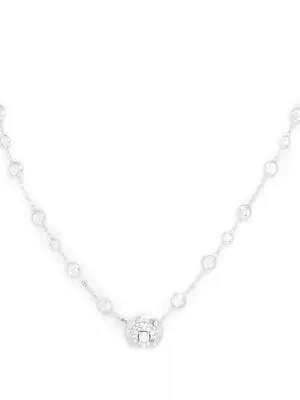 Guess Borboleta Crystal-embellished Logo-pendant Necklace