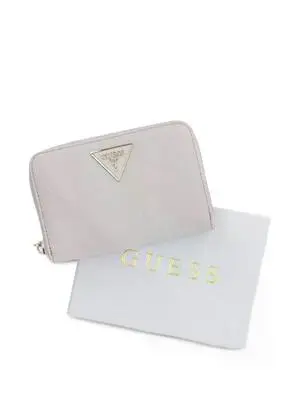 Guess Laurel Logo-plaque Pebbled-effect Wallet