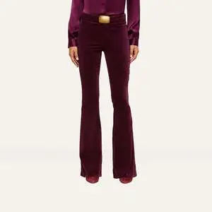 L'Agence Marty Velvet Pants - Deep Sangria