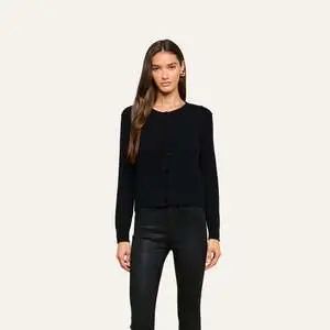 L'Agence Malone Cashmere Cardigan - Black
