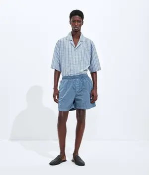Bottega Veneta Crinkled Nylon Swim Shorts - Utility Blue