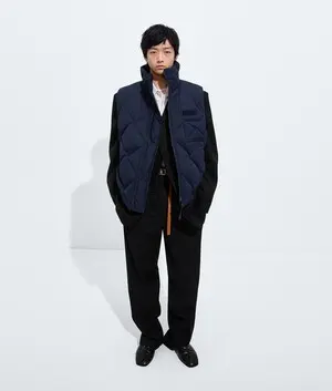 Bottega Veneta Nylon And Cotton Quilted Gilet - Midnight Blue