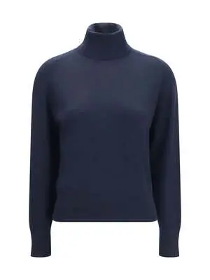 Loro Piana Piuma Cashmere Turtleneck Sweater - Blue