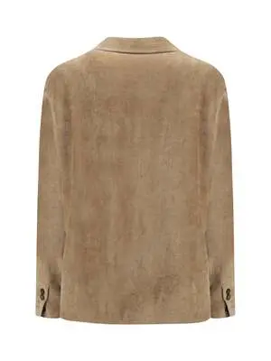 Brunello Cucinelli Fluid Corduroy Jacket With Monile
