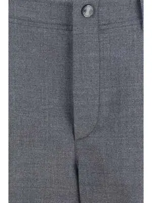 Brunello Cucinelli Barrel Cargo Pants In Virgin Wool Twill With Monile