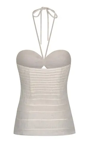 ANDRES OTALORA Coral Del Mar Linen Top