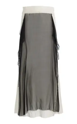 MEL USINE Oriane Deconstructed Apron Field Skirt - Ivory