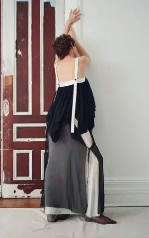 MEL USINE Oriane Deconstructed Apron Field Skirt